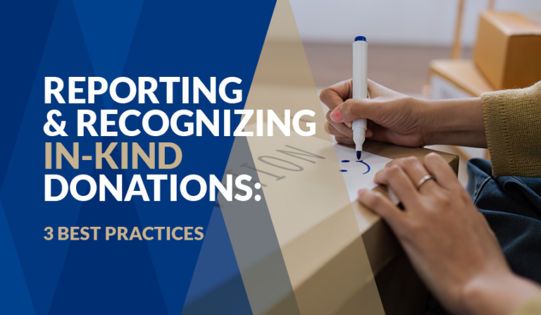 Reporting & Recognizing In-Kind Donations: 4 Best Practices